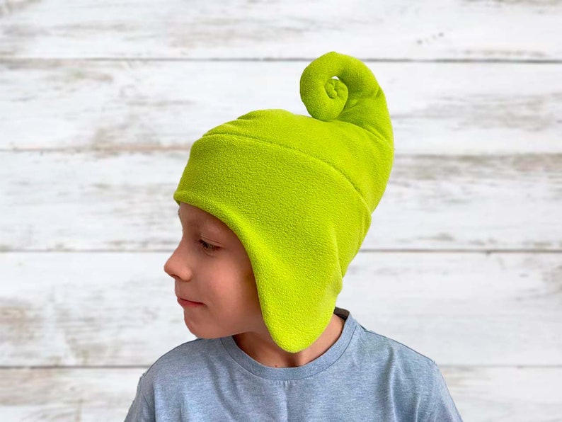 Fleece Hat With Curl Sewing Pattern in 4 Sizes for Baby or Adult, Gnome ...