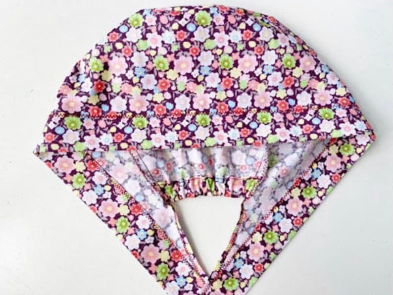 Scrub Cap Style#7 Sewing Pattern, Printable Scrub Hat Sewing Pattern ...