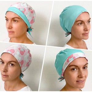 Reversible Scrub Cap Sewing Pattern Style#9 Doubleside, Printable Scrub ...