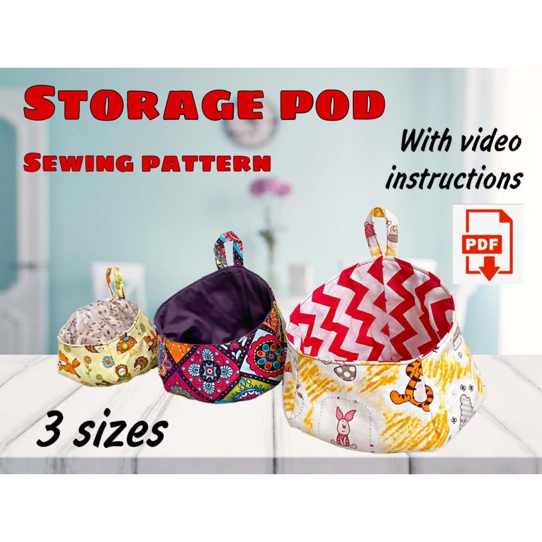 Storage Pod Sewing Pattern and Video Instructions Bubble Pod Sewing ...