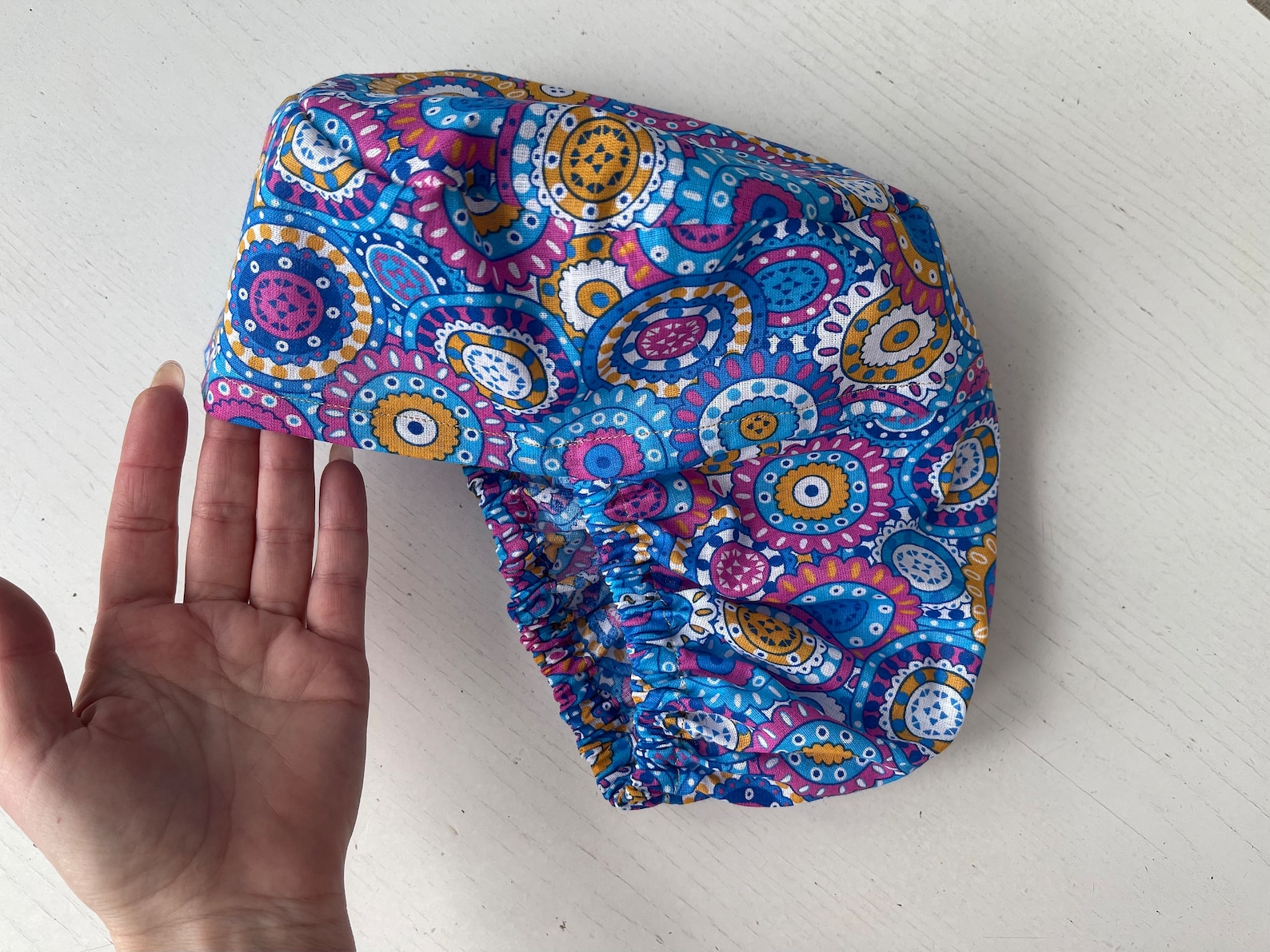 Scrub Cap Style#11 Extended Hair Pocket Sewing Pattern and Video ...
