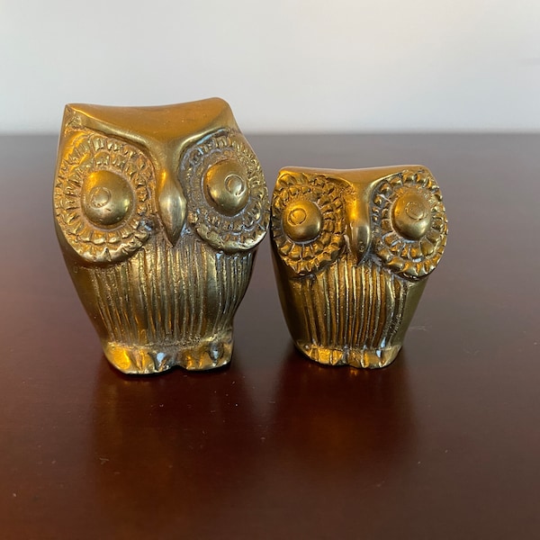 Brass Owls - Etsy