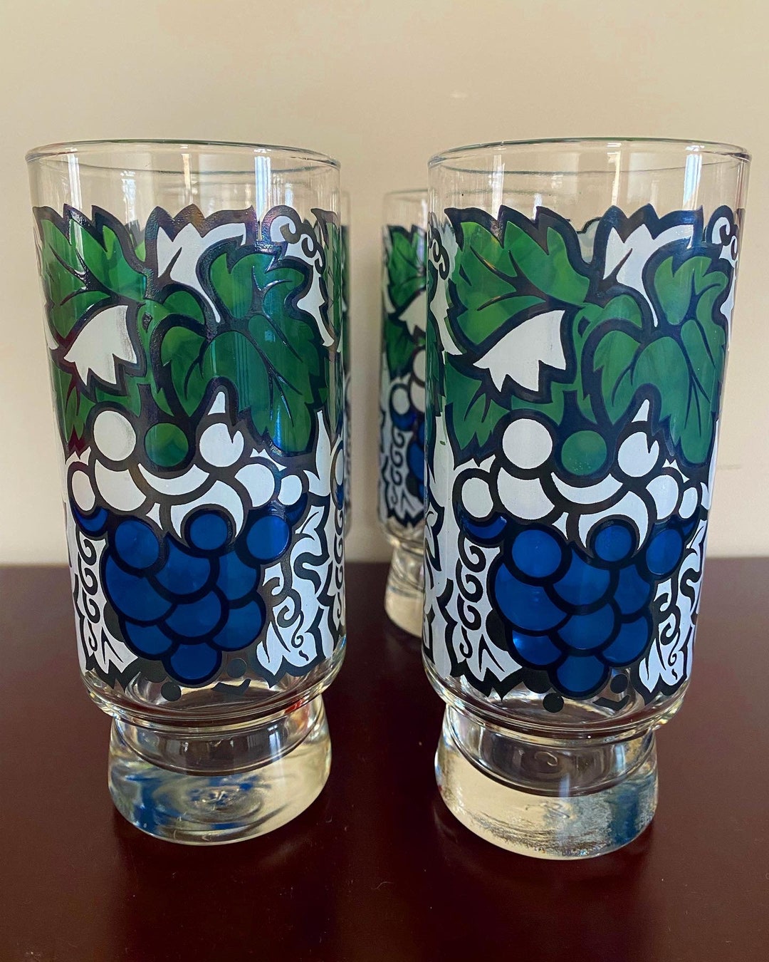 Vintage Libbey Grape Glasses - Etsy