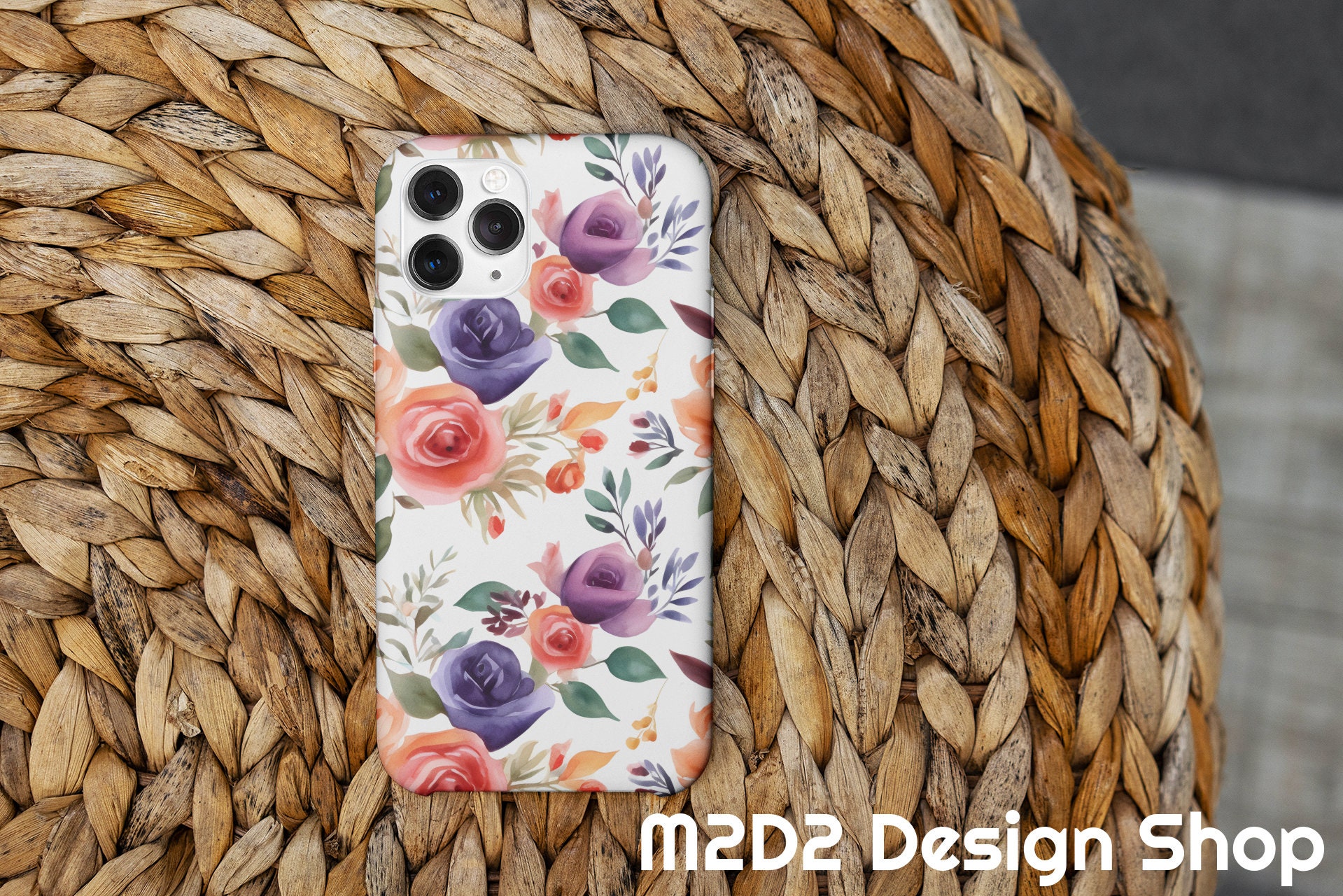 Floral Digital Paper - SEAMLESS - Watercolor Roses Flower Patterns - 12 ...