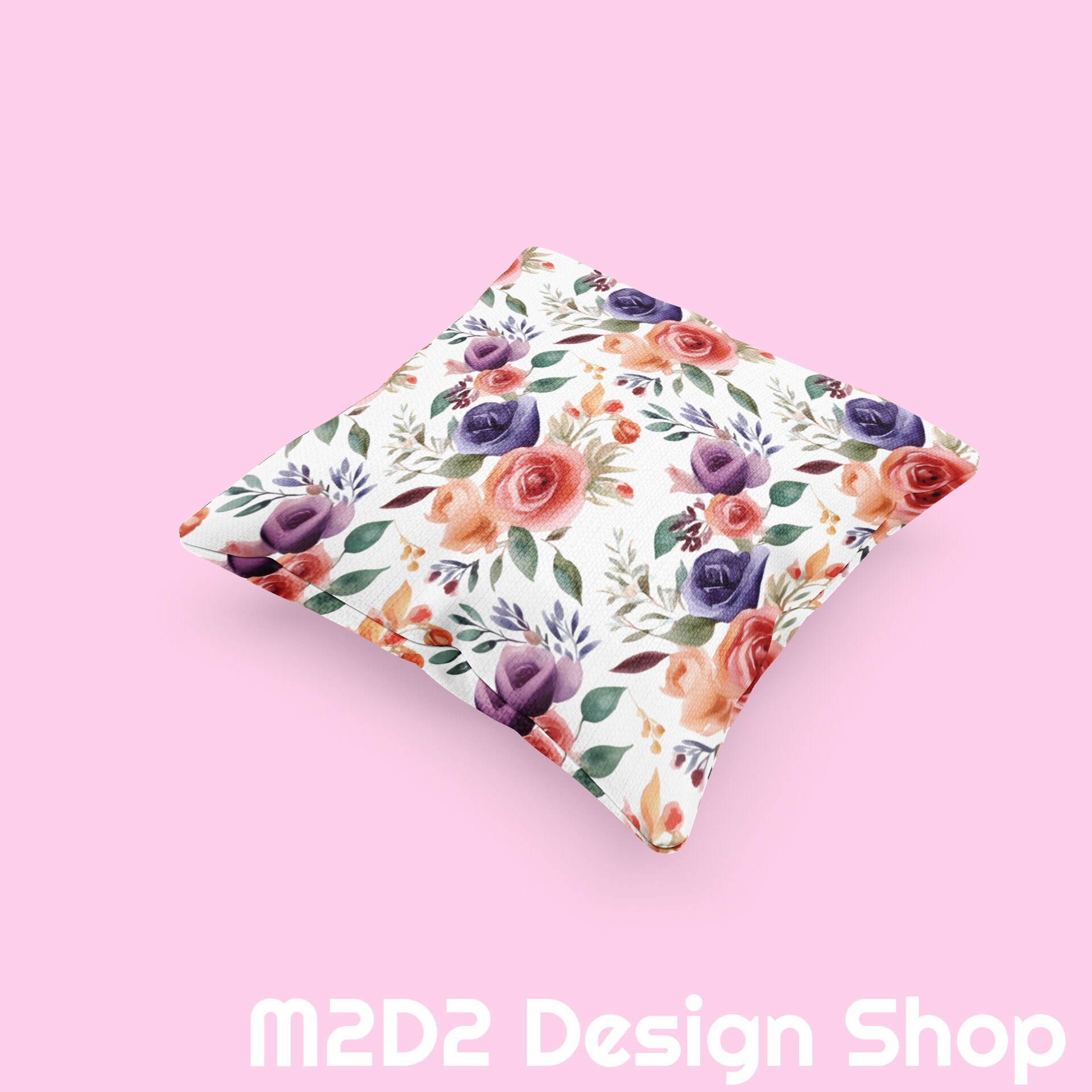 Floral Digital Paper - SEAMLESS - Watercolor Roses Flower Patterns - 12 ...