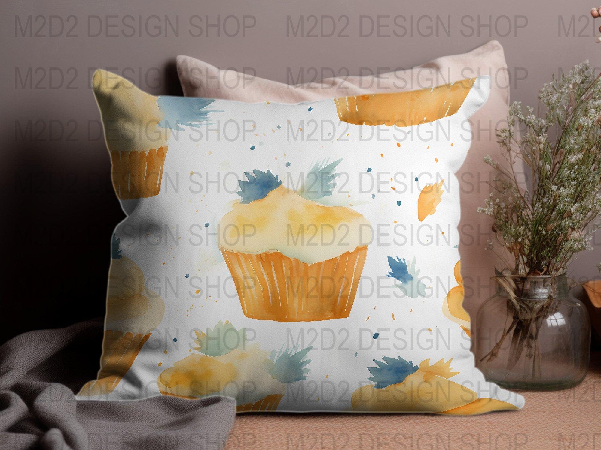 RETRO CUPCAKES, Retro Sweets Seamless Repeat Pattern, Backgrounds ...