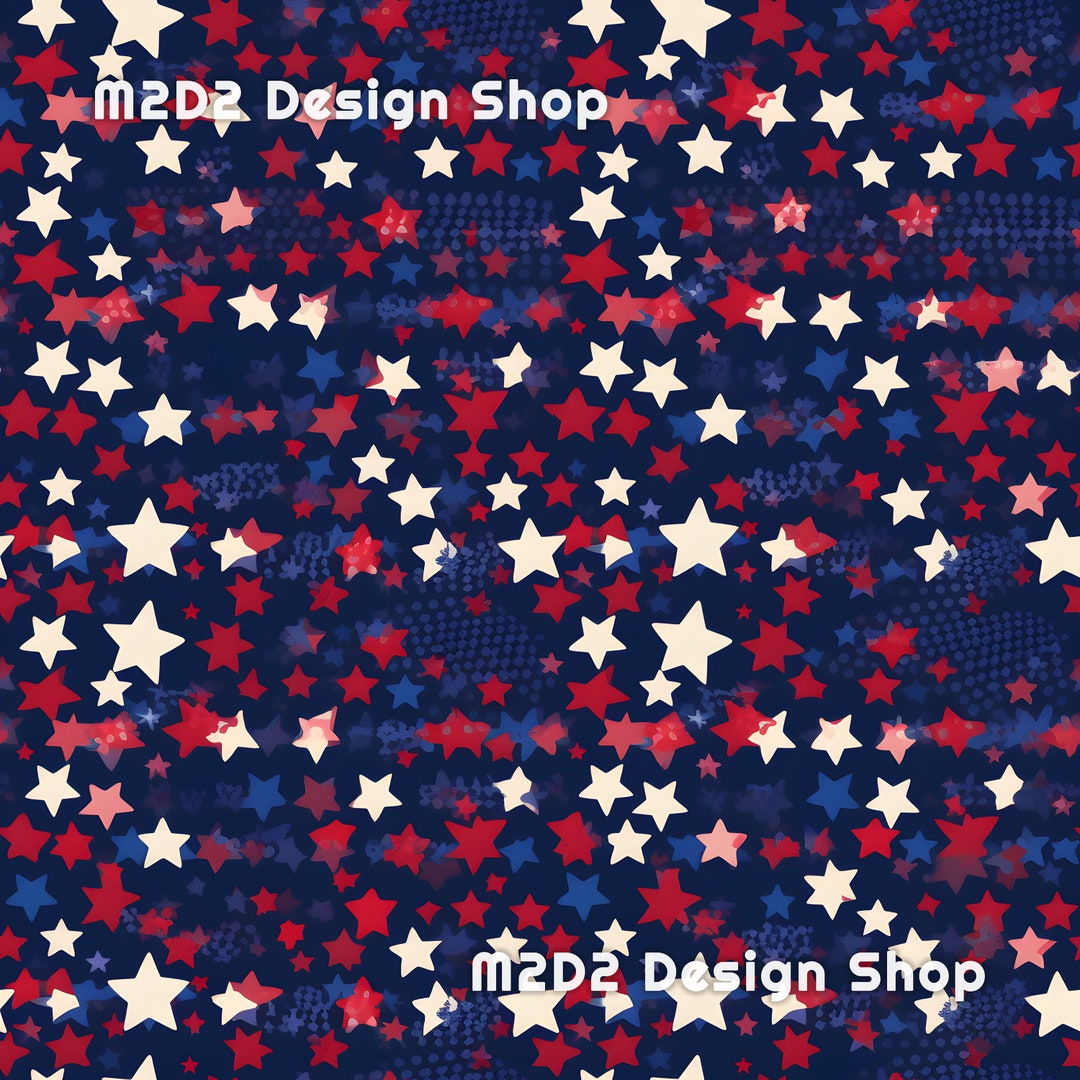 4th of July Holiday Print Seamless Pattern Repeating File for Fabric ...