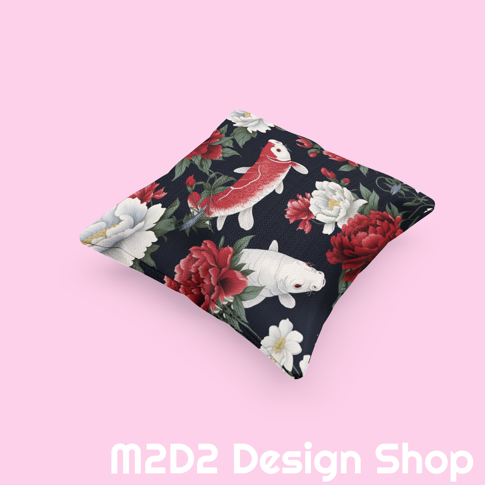 Koi Pond Fish Print Seamless Pattern Repeating File for Fabric Printing ...