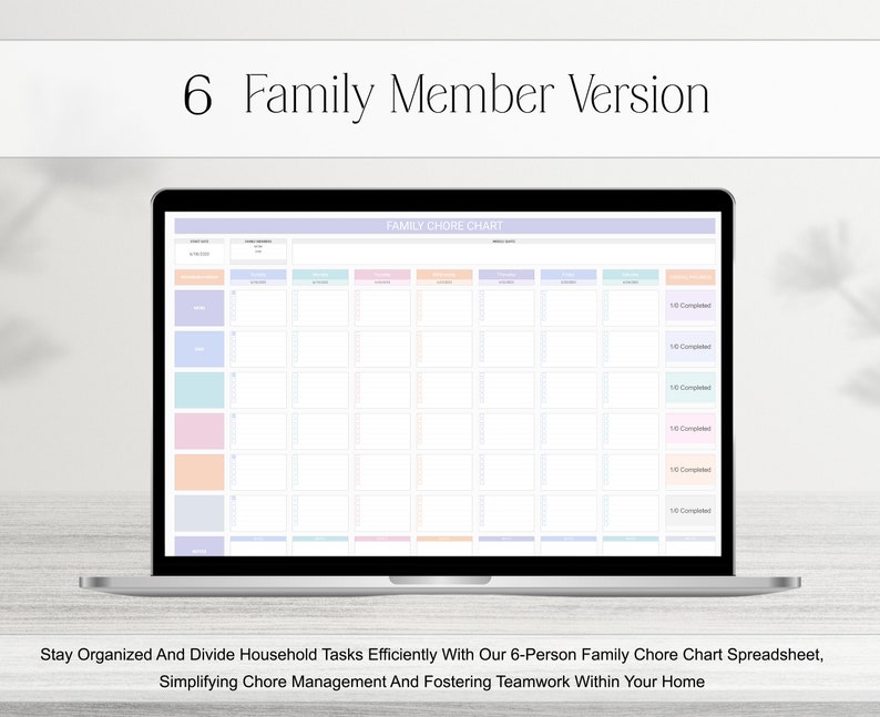 Family Chore Chart Google Sheets Template, Editable Weekly Chores ...