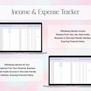 Easy Bookkeeping Google Sheets Spreadsheet, Small Business Income and ...