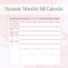 2024 2025 Bill Tracker Calendar Google Sheets Monthly Bills - Etsy