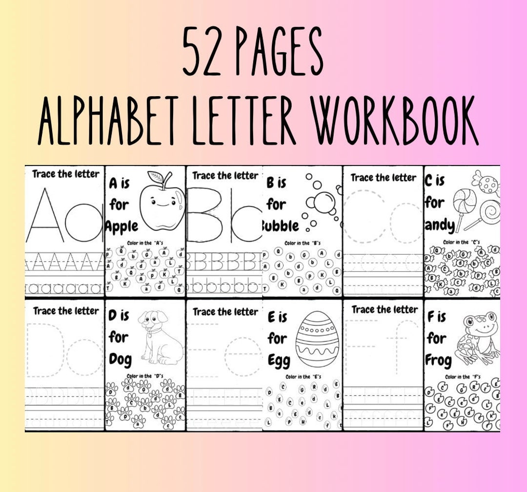 Alphabet Workbook - Etsy