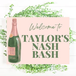 NASH BASH Sign Template 24x18 - Bachelorette Party Sign - Nashville ...