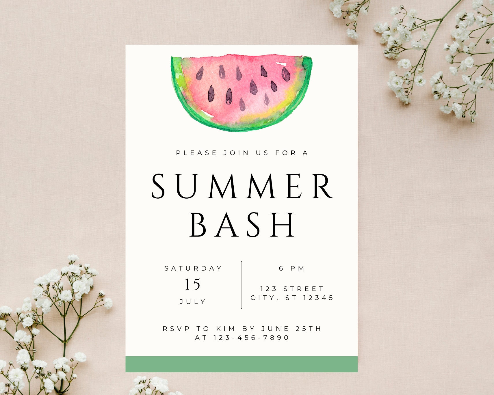 Summer Bash Invitation - Summer Party - Etsy