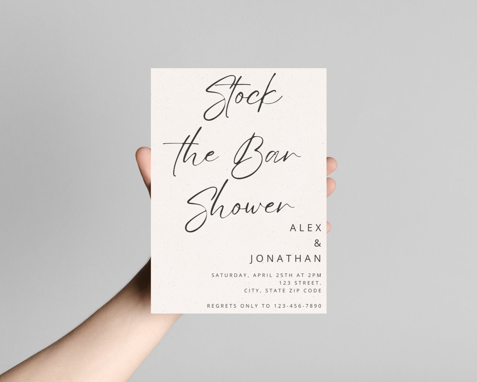 Stock the Bar Shower Invitation Editable Template Bar Shower Wedding ...