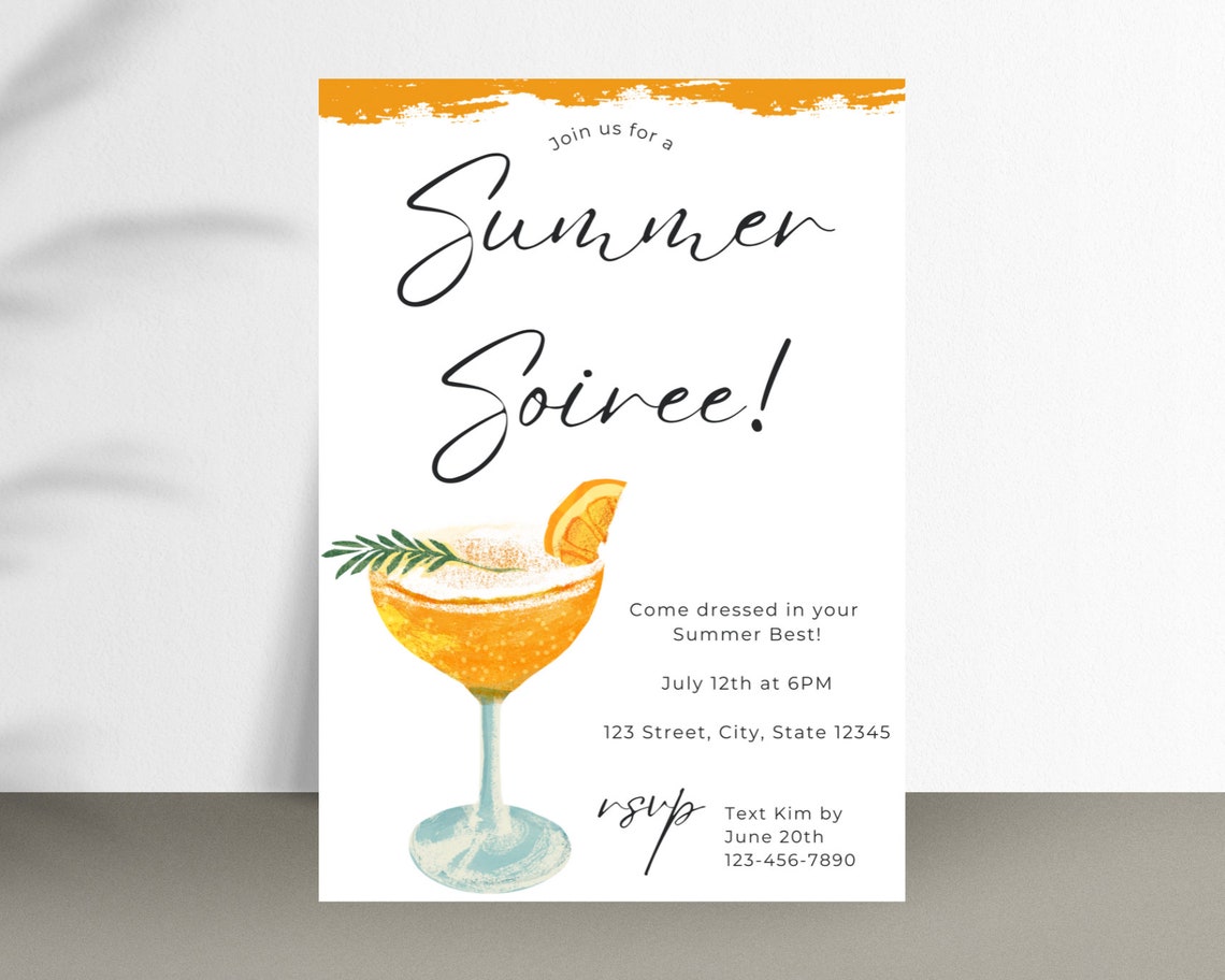 Summer Soiree Party Invitation - Etsy