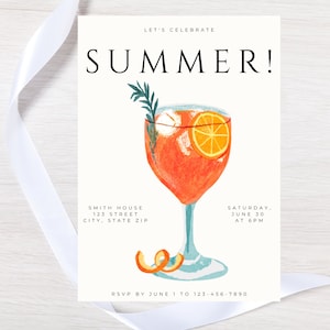 Summer Party Invitation - Summer Soiree - Etsy