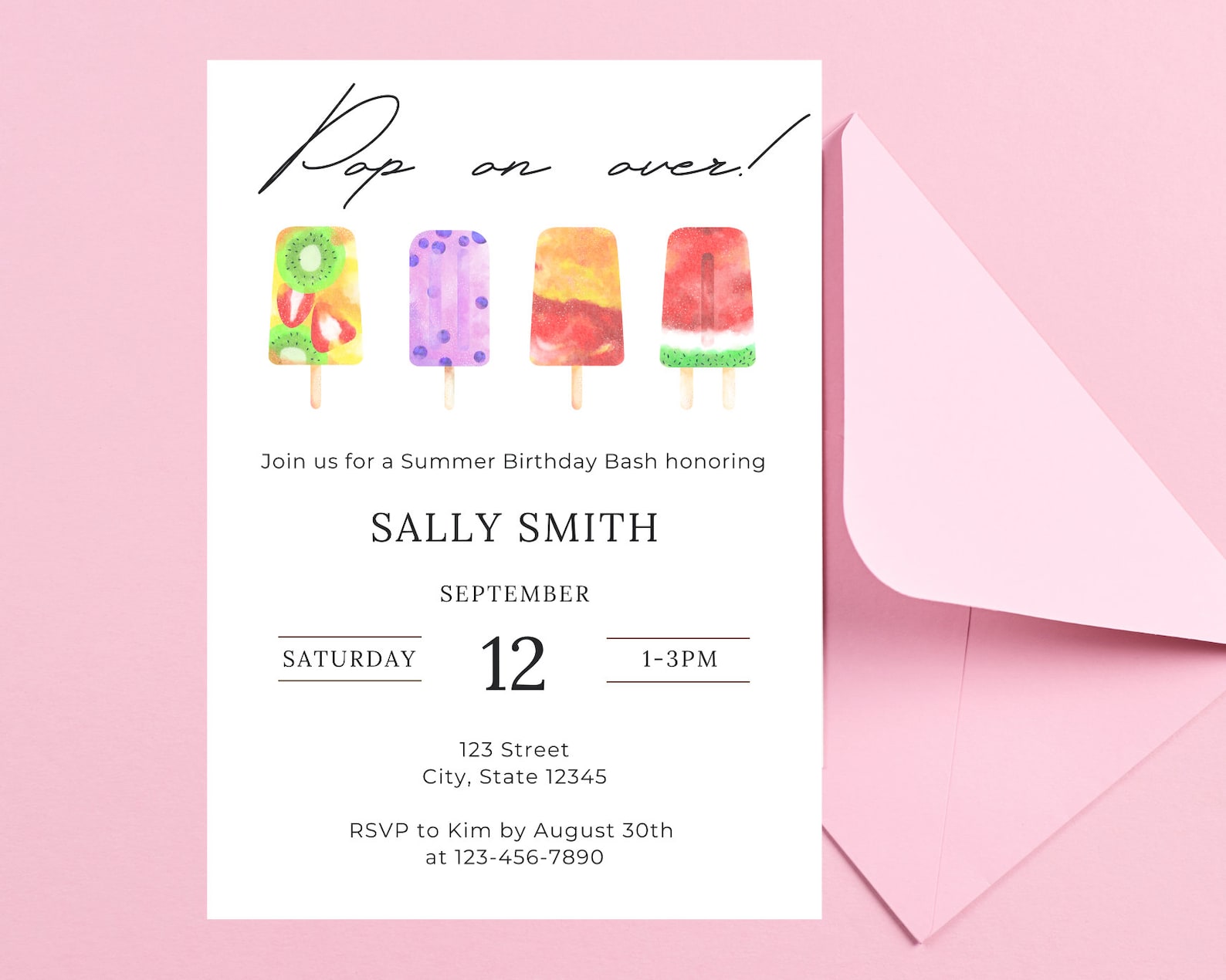 POP ON OVER! Birthday Party Invitation - Etsy