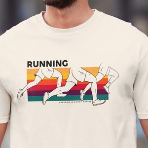 Running T-shirt | Vintage Retro Style Sports Shirt | Original Design ...