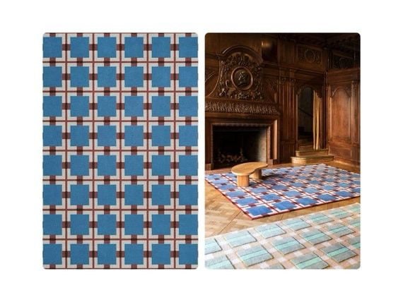 Evelina Kroon Light Blue Rugs Designer Hand Tufted Wool Rug Modern Rug ...