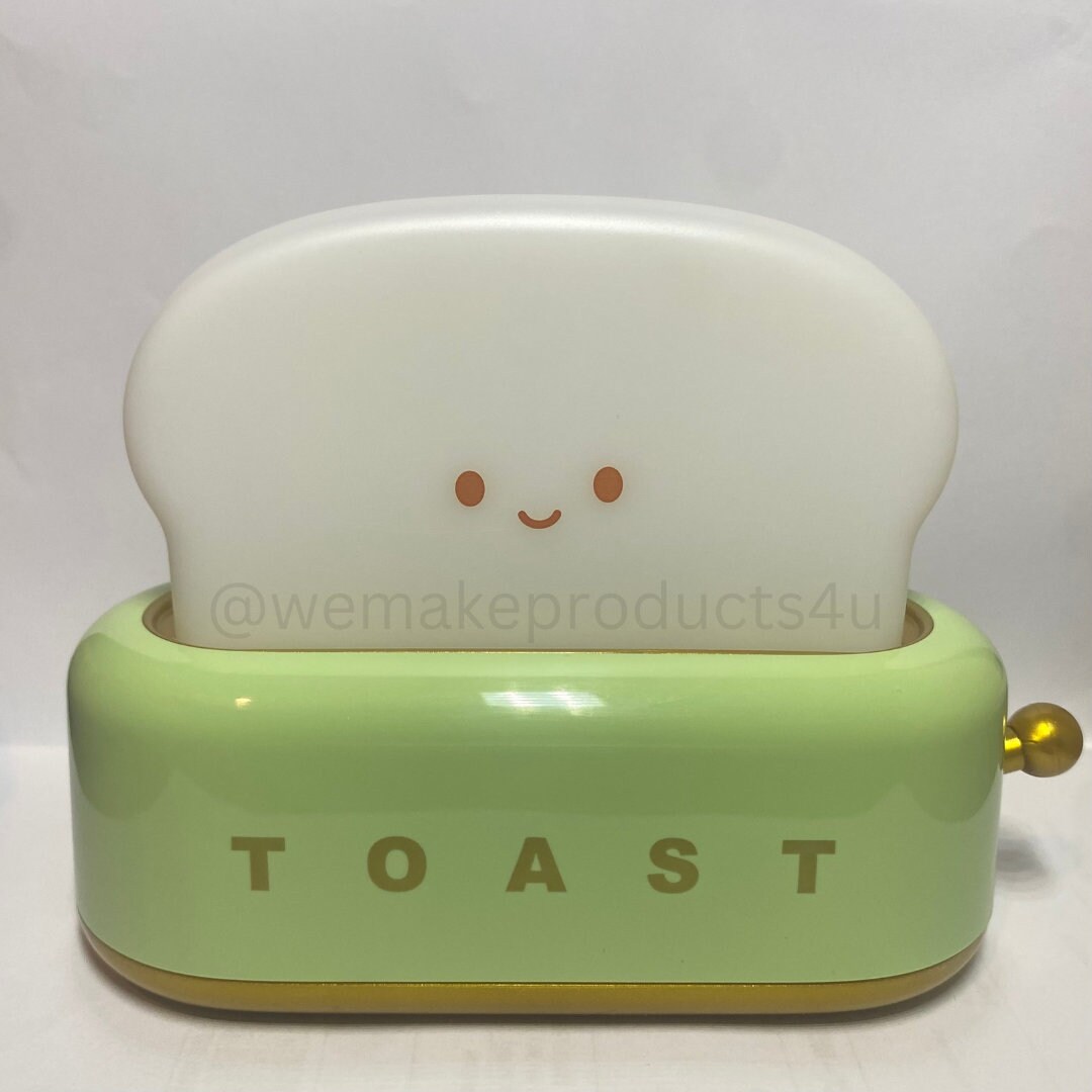 Cute LED Bread Toaster Retro Table Lamp Night Light With USB Charging ...