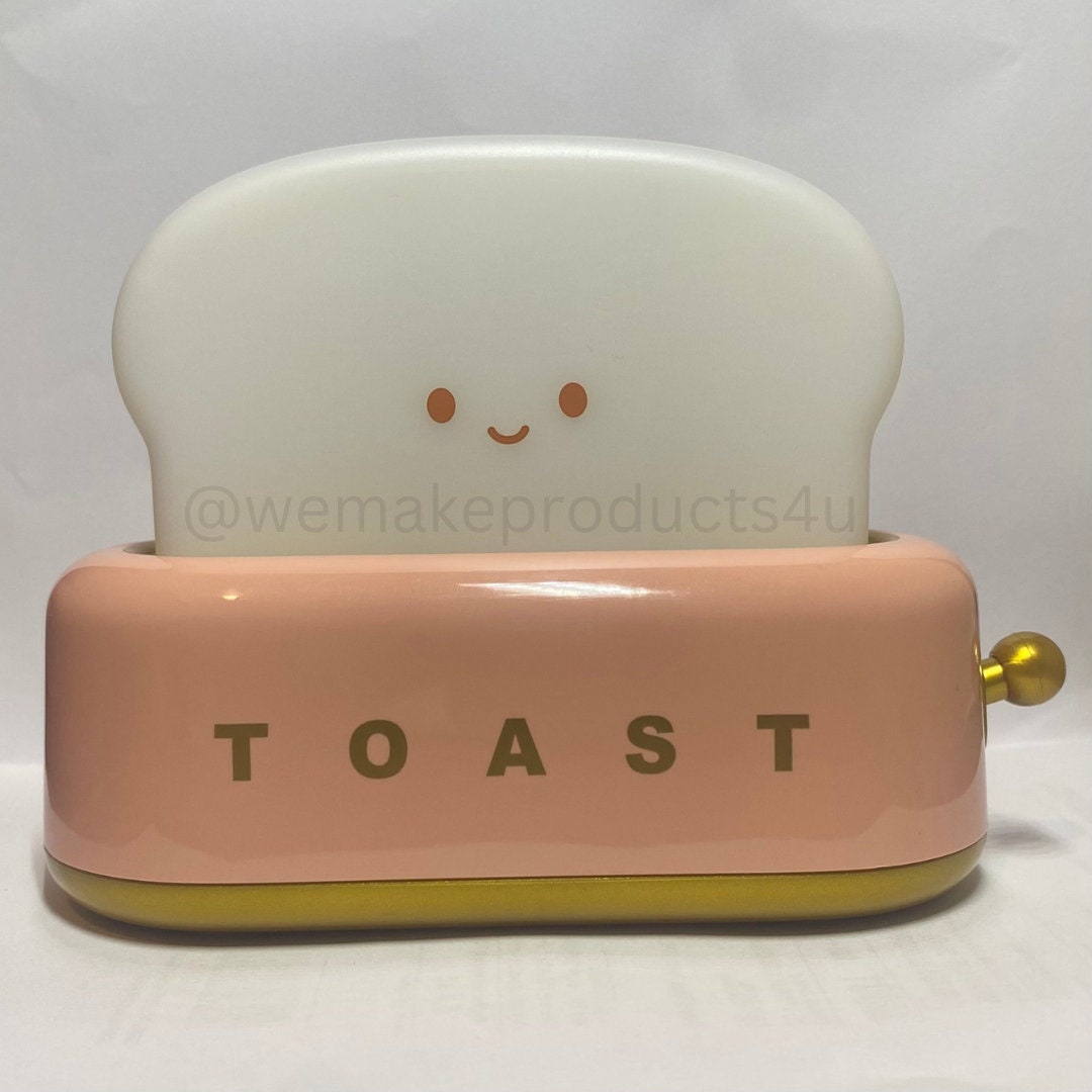 Cute LED Bread Toaster Retro Table Lamp Night Light With USB Charging ...