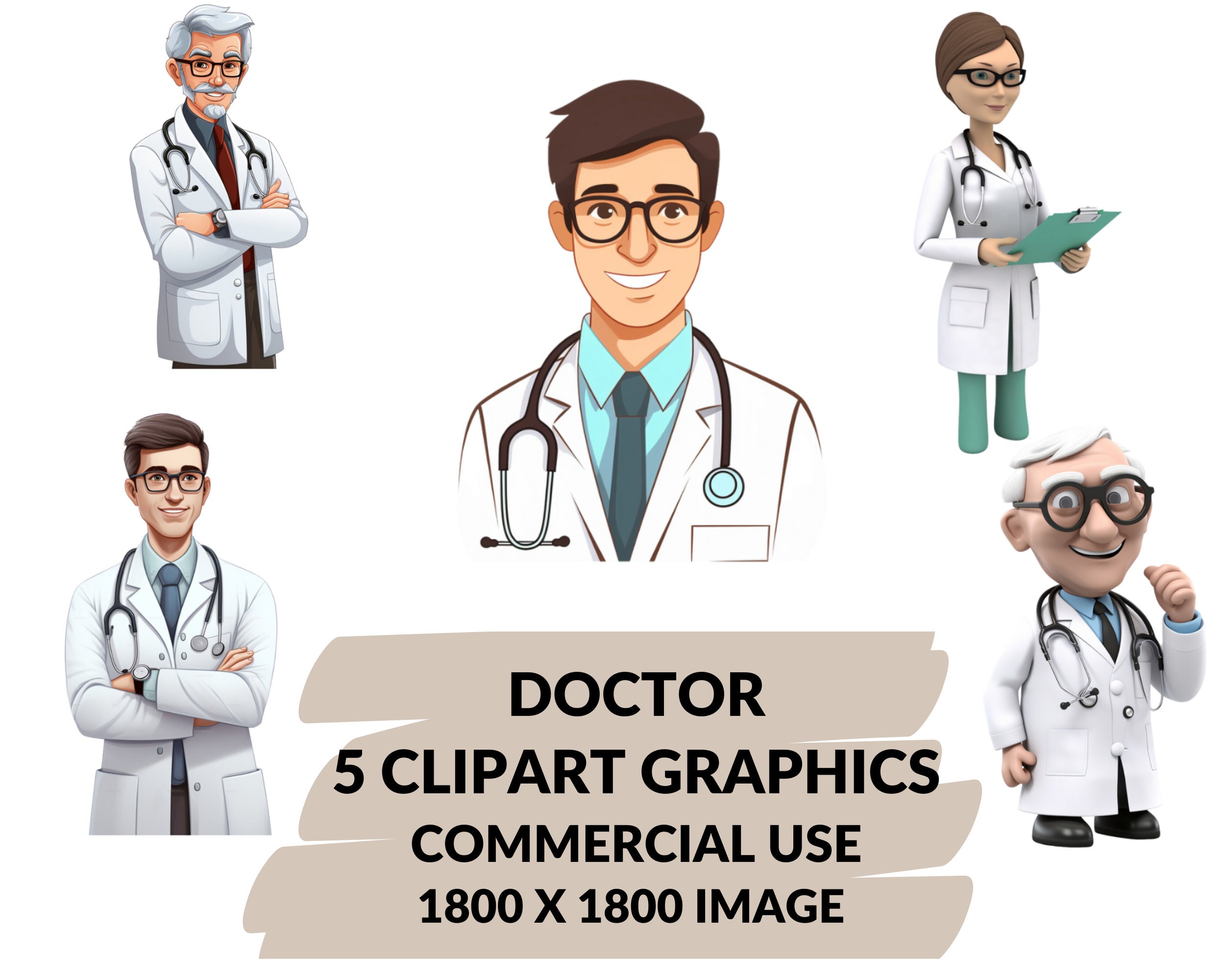 Doctor Clipart Doctor PNG Files Instant Download for Commercial Use ...