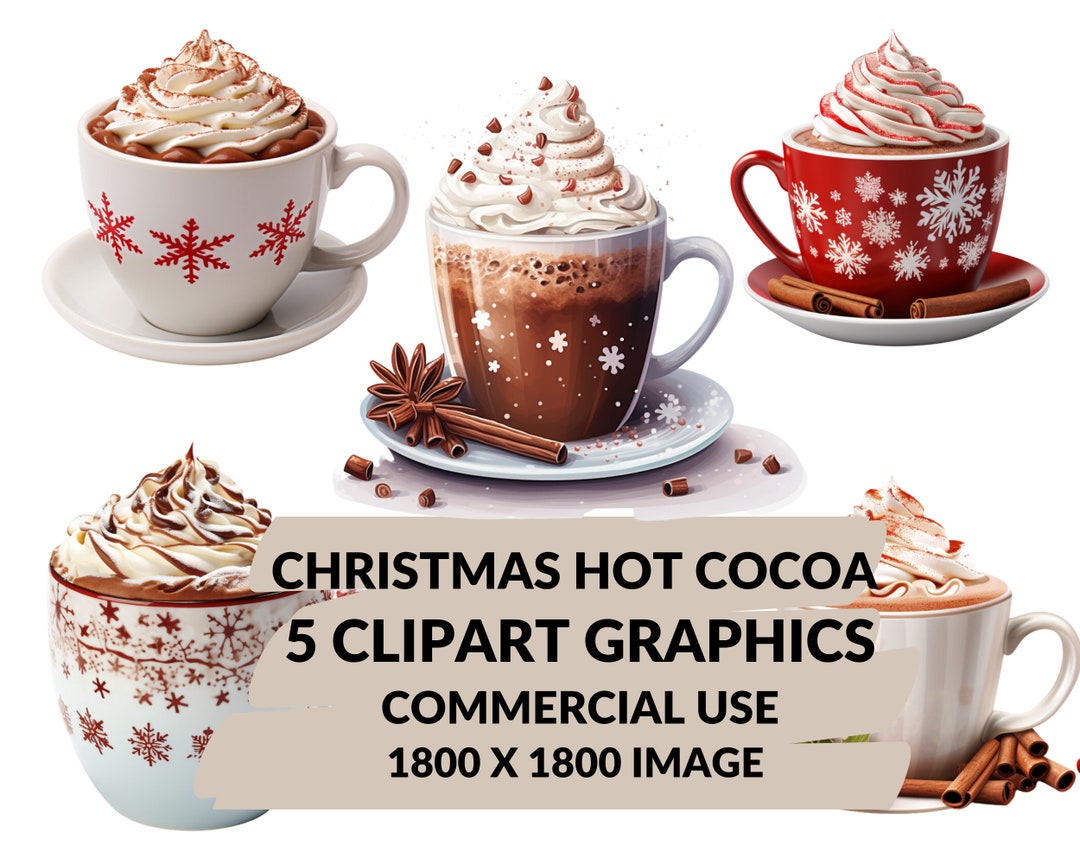 Christmas Hot Cocoa Clipart Hot Cocoa PNG Files Instant Download ...