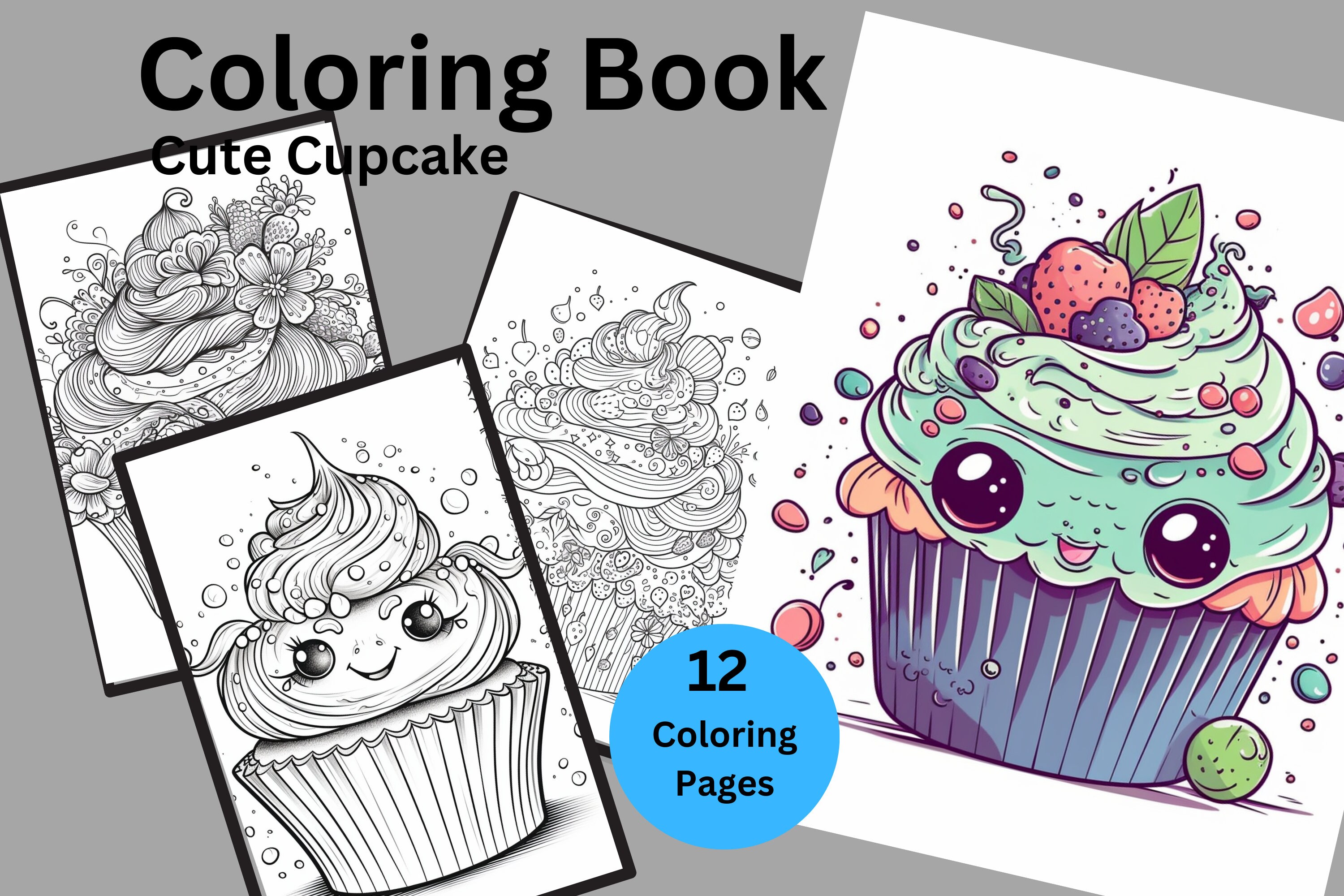 Cute Cupcake Coloring Pages Coloring Pages Coloring Book Printable ...
