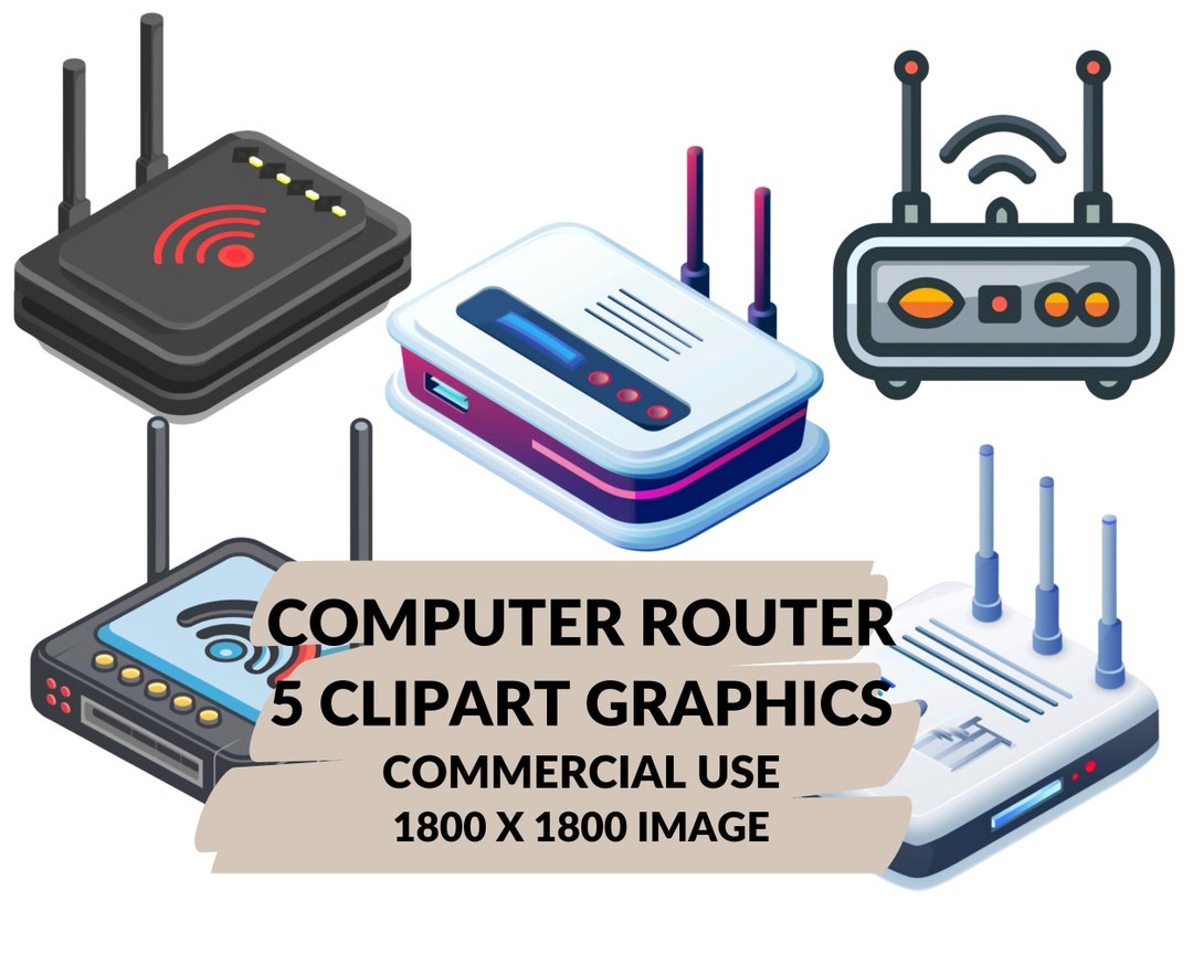 Computer Router Icon Clipart Router PNG Files Instant Download ...