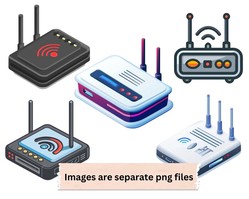 Computer Router Icon Clipart Router PNG Files Instant Download ...