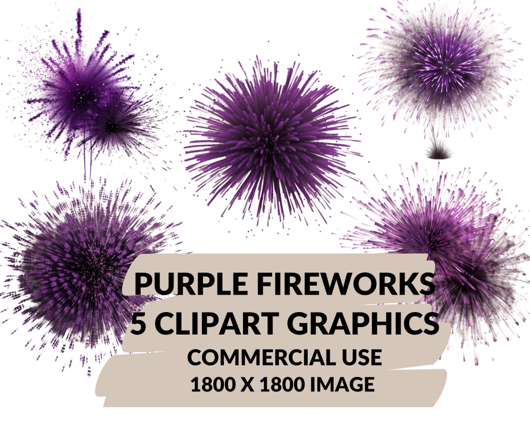 Purple Fireworks Clipart Purple Firework PNG File Commercial Use ...