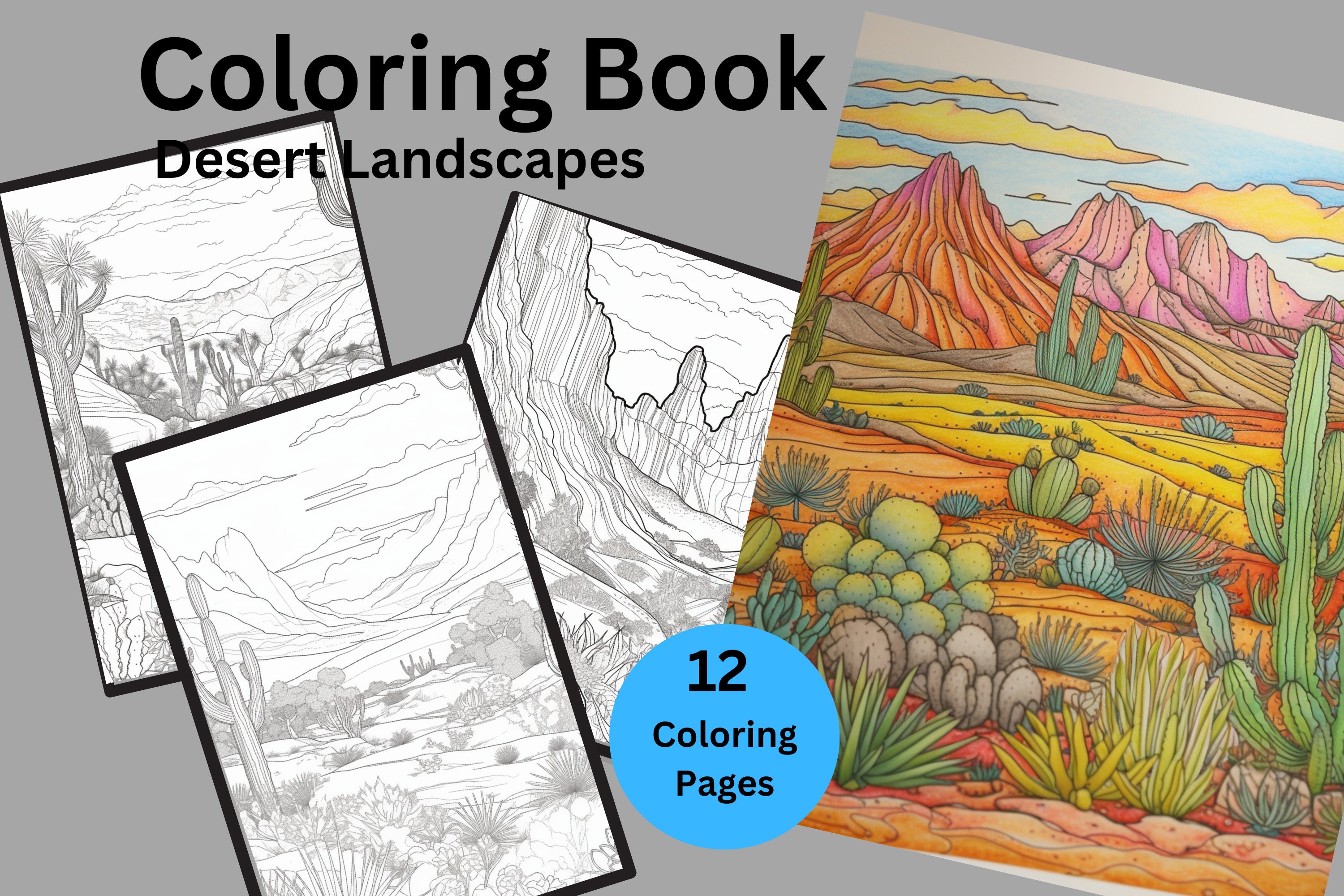 Desert Mountain Coloring Pages