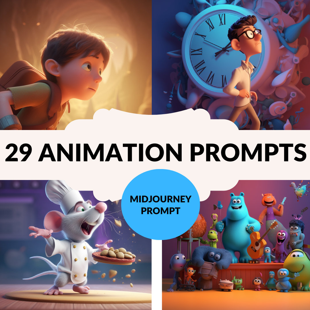 29 Animation Prompts, Midjourney, Professional Midjourney Prompts, Midjourney Art, Best ...