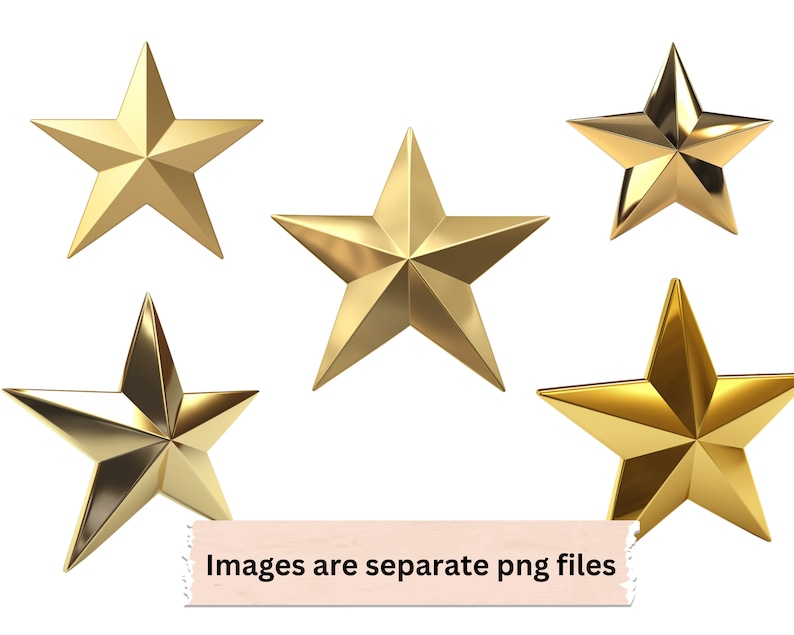 Gold Star Clipart Gold Star PNG Files Instant Download Commercial Use ...
