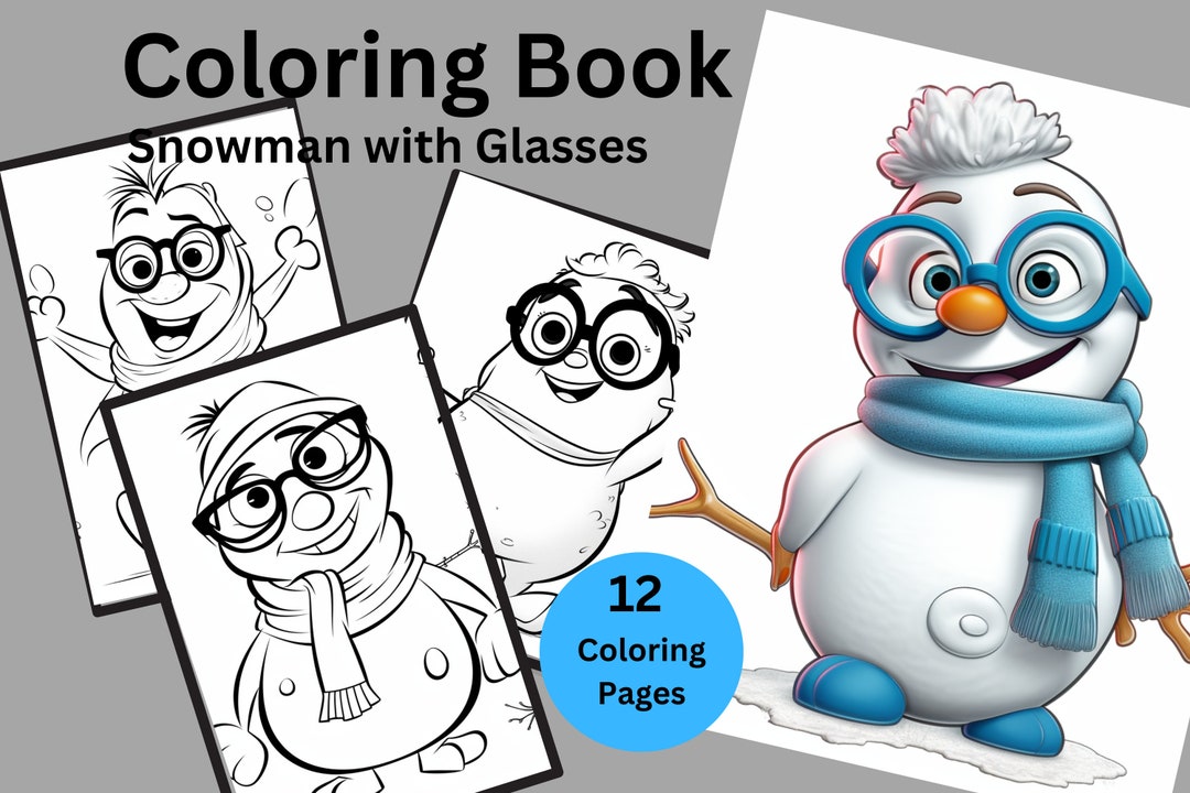 Snowman Glasses Coloring Pages Coloring Pages Coloring Book Printable ...