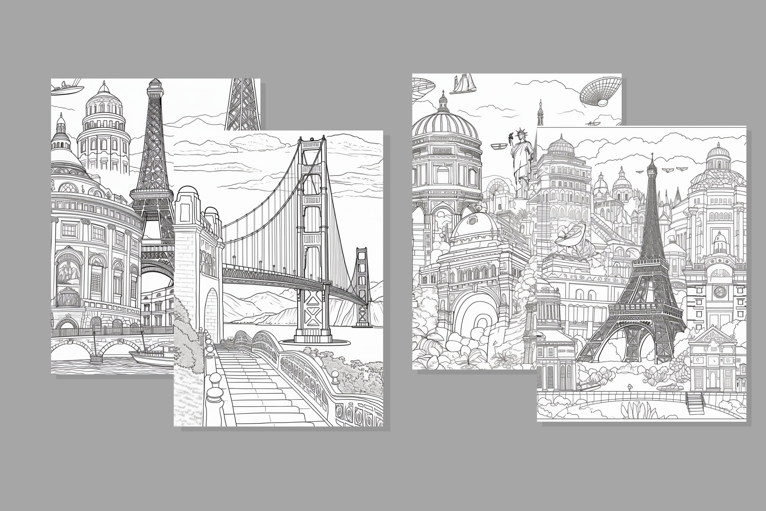Famous Landmarks Coloring Pages Coloring Pages Coloring Book Printable ...