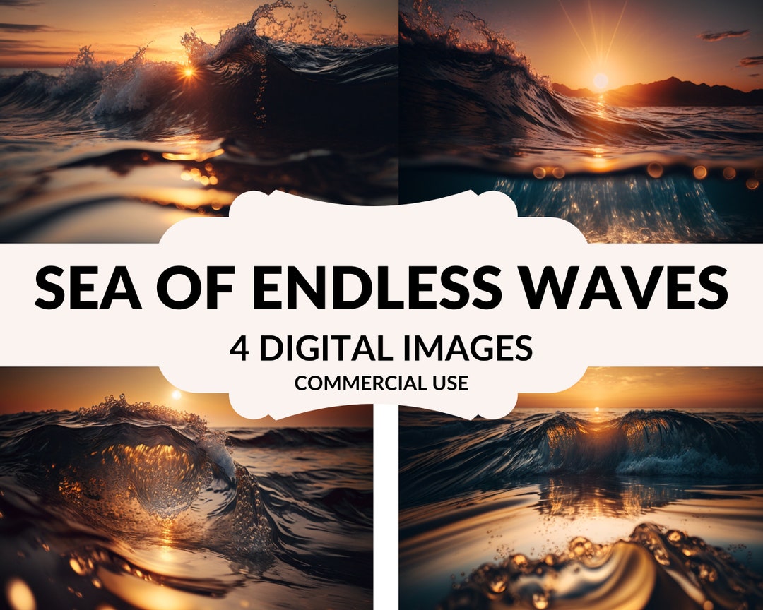 Sea of Endless Waves Digital Download Home Decor Wall Art Wall Hanging ...