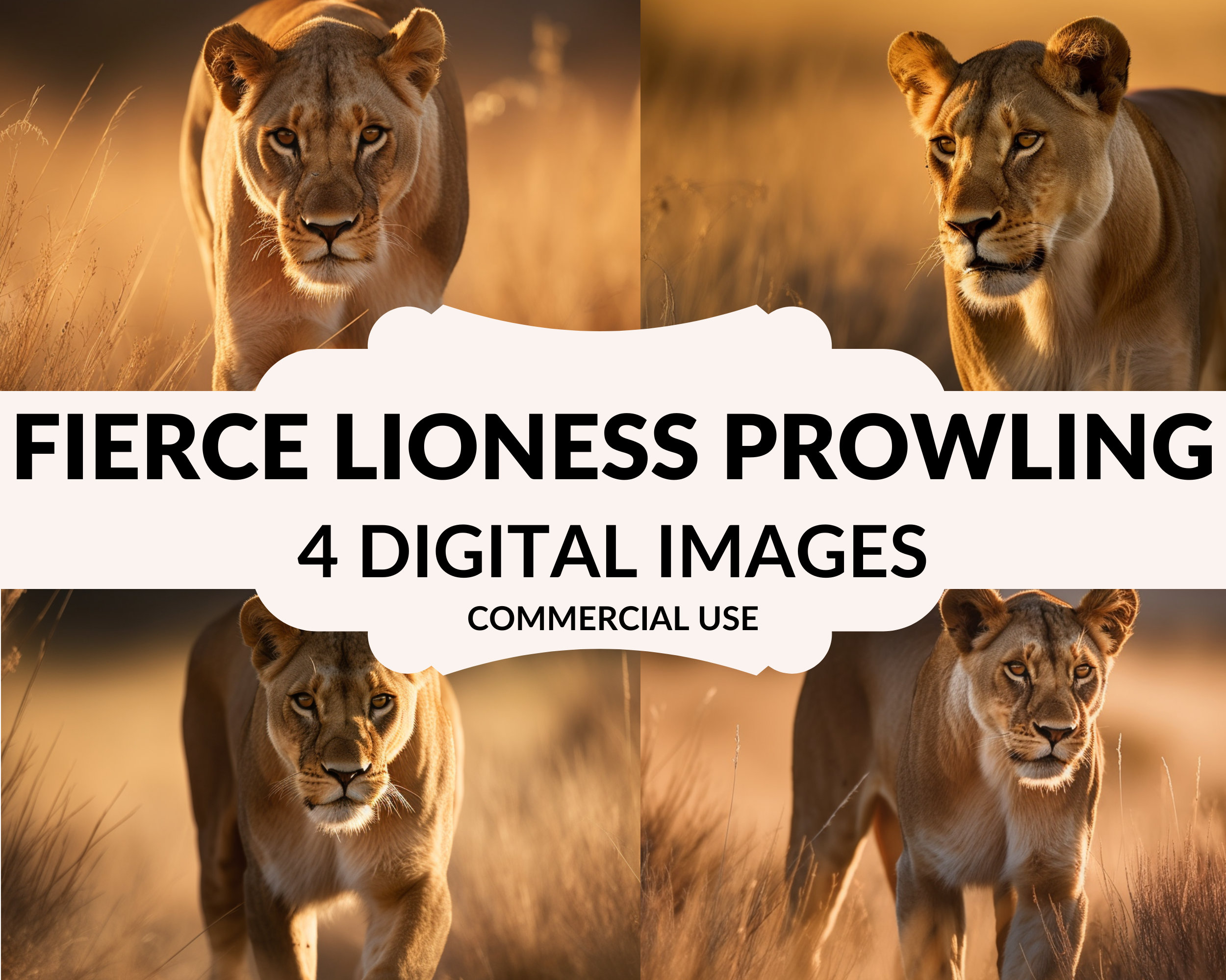 Fierce Lioness Drawing