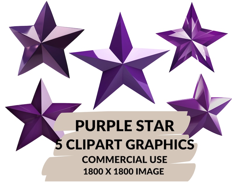 Purple Star Clipart Purple Star PNG Files Instant Download - Etsy