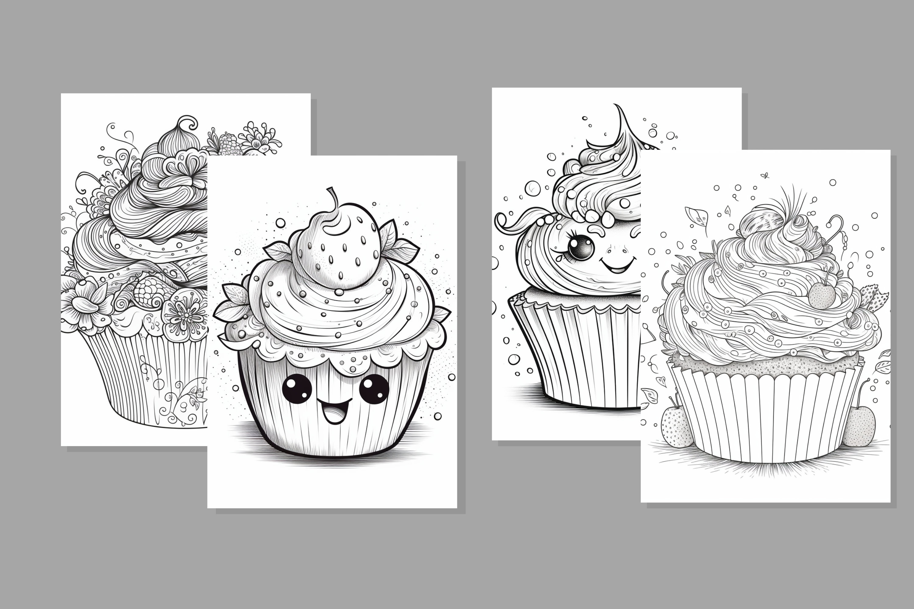 Cute Cupcake Coloring Pages Coloring Pages Coloring Book Printable ...