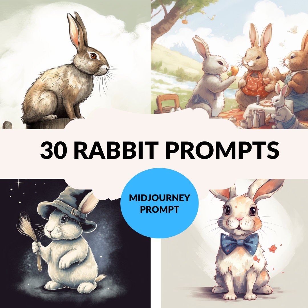 30 Rabbit Prompts, Midjourney, Prompts for Rabbits, Midjourney Art ...