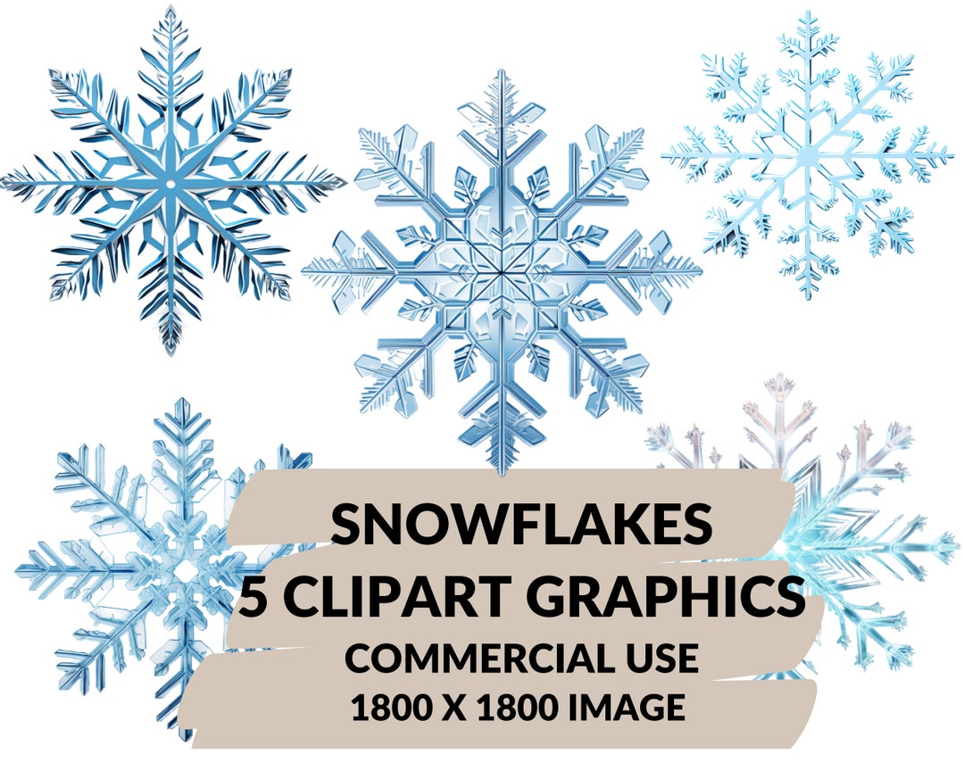 Snowflake Clipart Snowflake PNG Files Instant Download Commercial Use ...