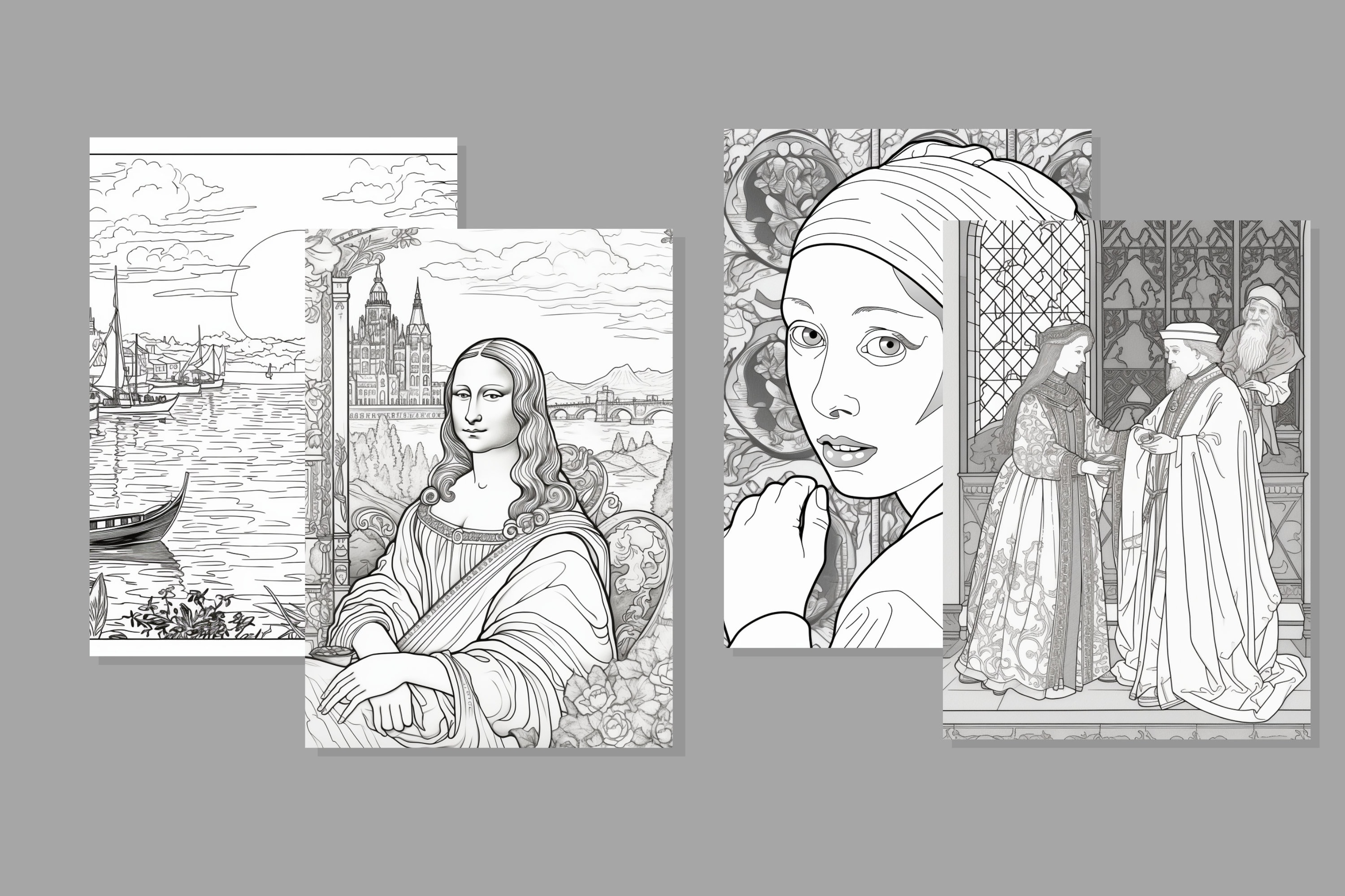 Famous Paintings Coloring Pages Coloring Pages Coloring - Etsy Australia