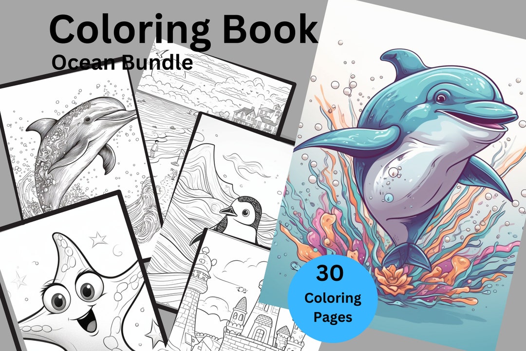 Ocean Bundle Coloring Pages Coloring Pages Coloring Book Printable ...