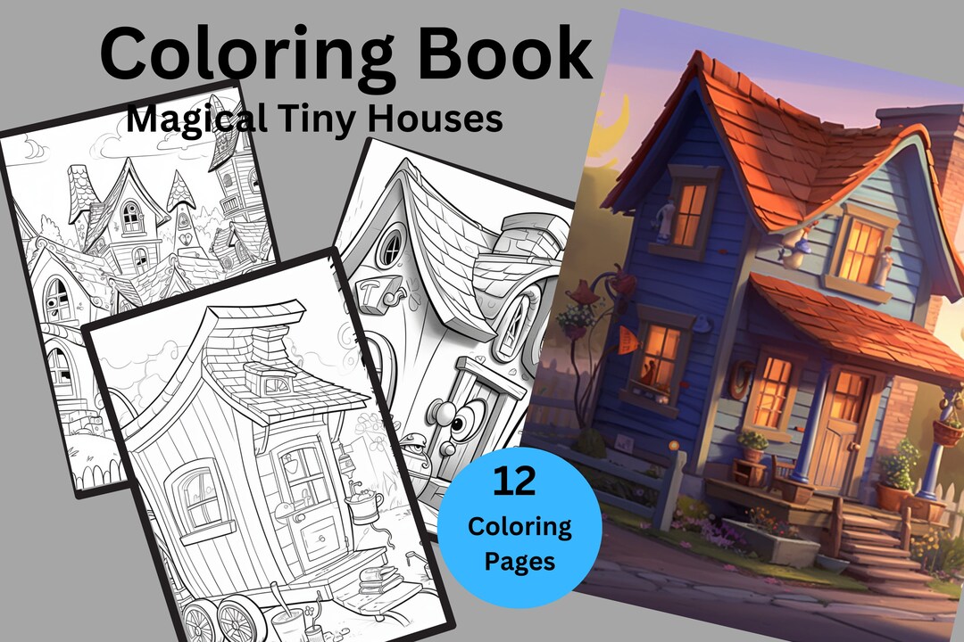 Magical Tiny Houses Coloring Pages Coloring Pages Coloring Book ...