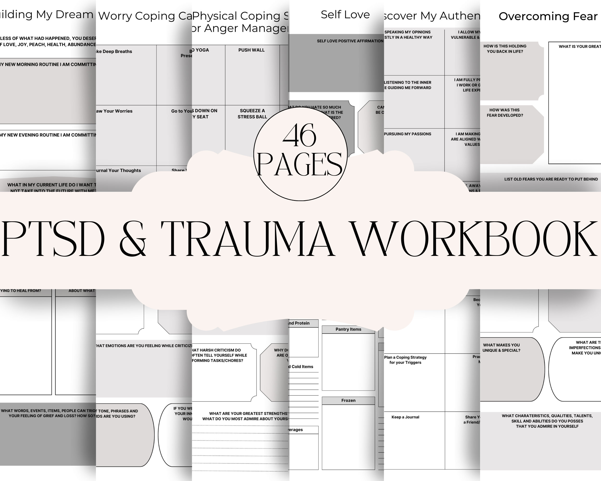 PTSD & Trauma Workbook, Anxiety, Coping Skills, Therapy Worksheets ... PTSD & Trauma Workbook, Anxiety, Coping Skills, Therapy Worksheets ...