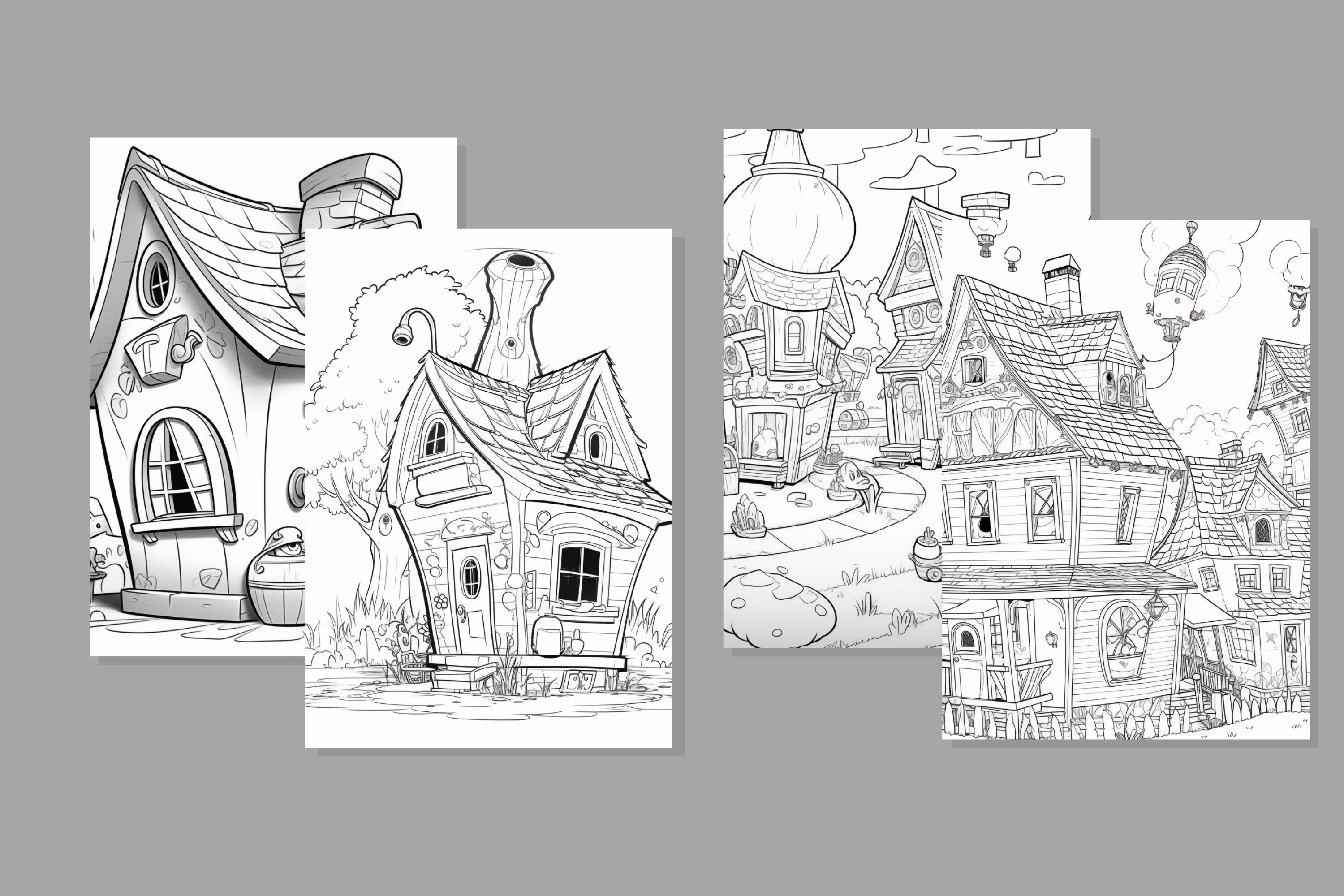 Magical Tiny Houses Coloring Pages Coloring Pages Coloring Book ...