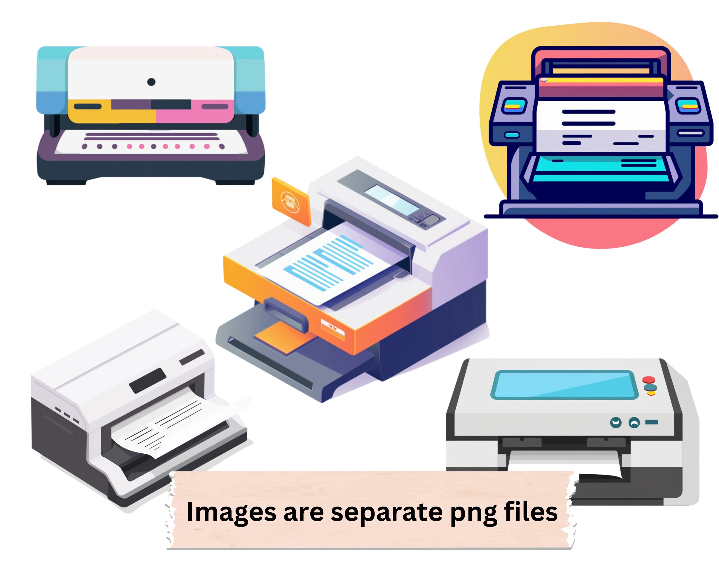 Printer Icon Clipart Printer PNG Files Instant Download Commercial Use ...