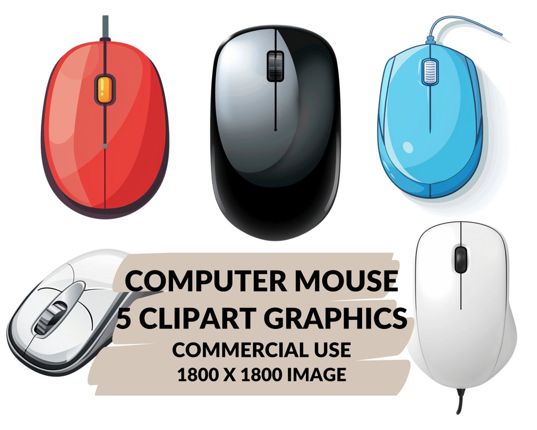 Computer Mouse Icon Clipart Mouse PNG Files Instant Download Commercial ...